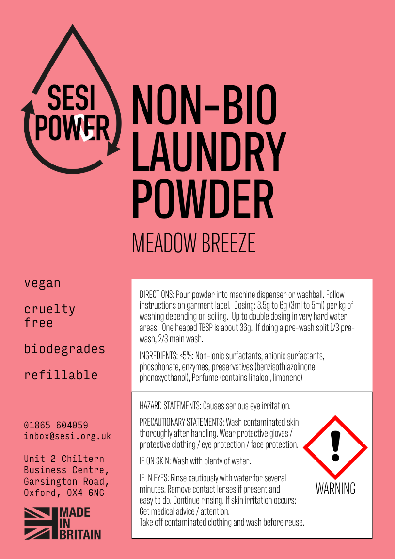 Sesi Non-Bio Laundry Powder - Meadow Breeze – Orca and Bee